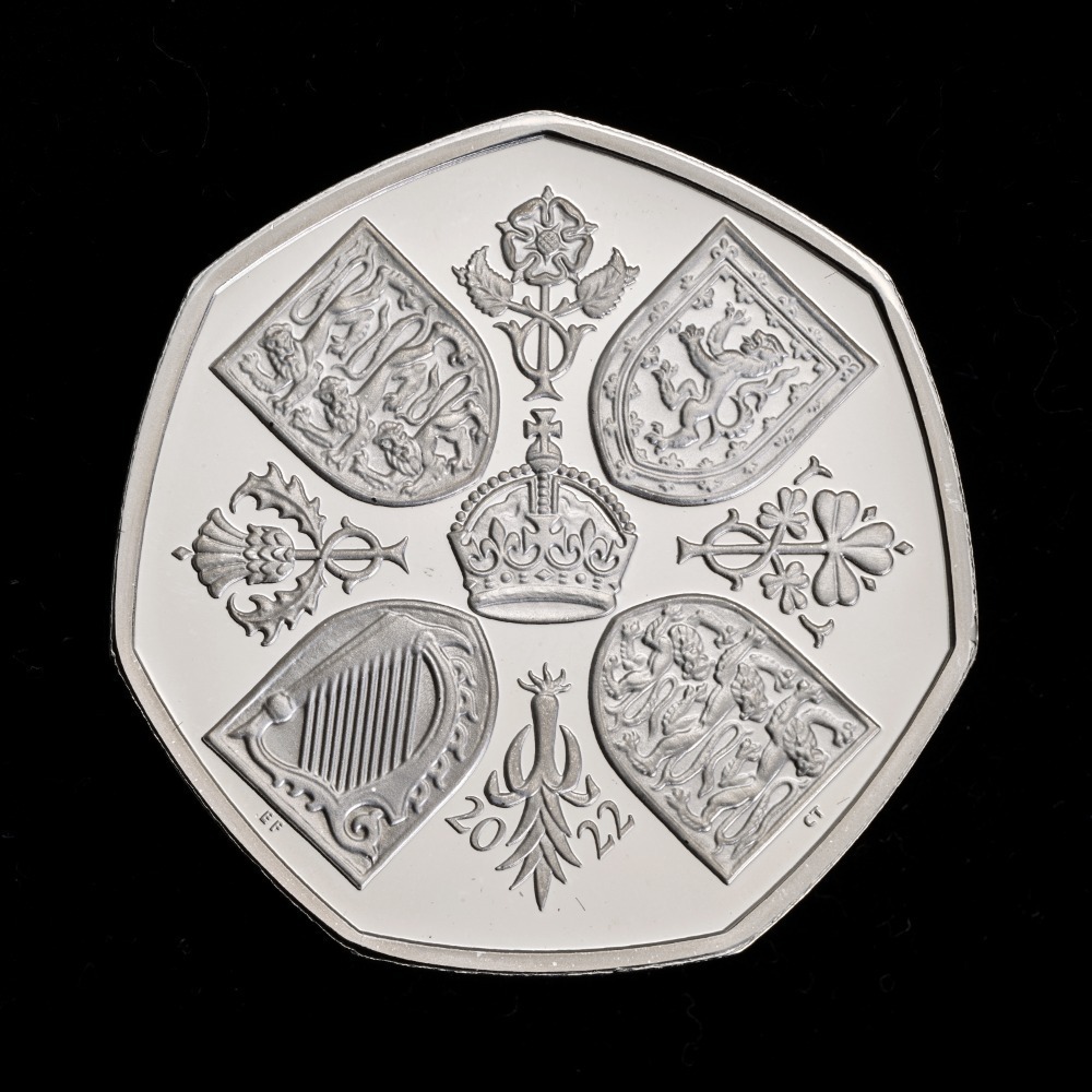 Her Majesty Queen Elizabeth II 2022 50p Silver Proof Trial Piece